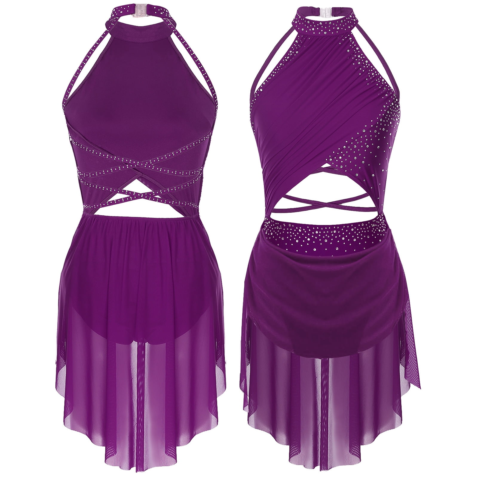 Alvivi Women Lyrical Dance Costume Contemporary Dancing Dress Flowy ...