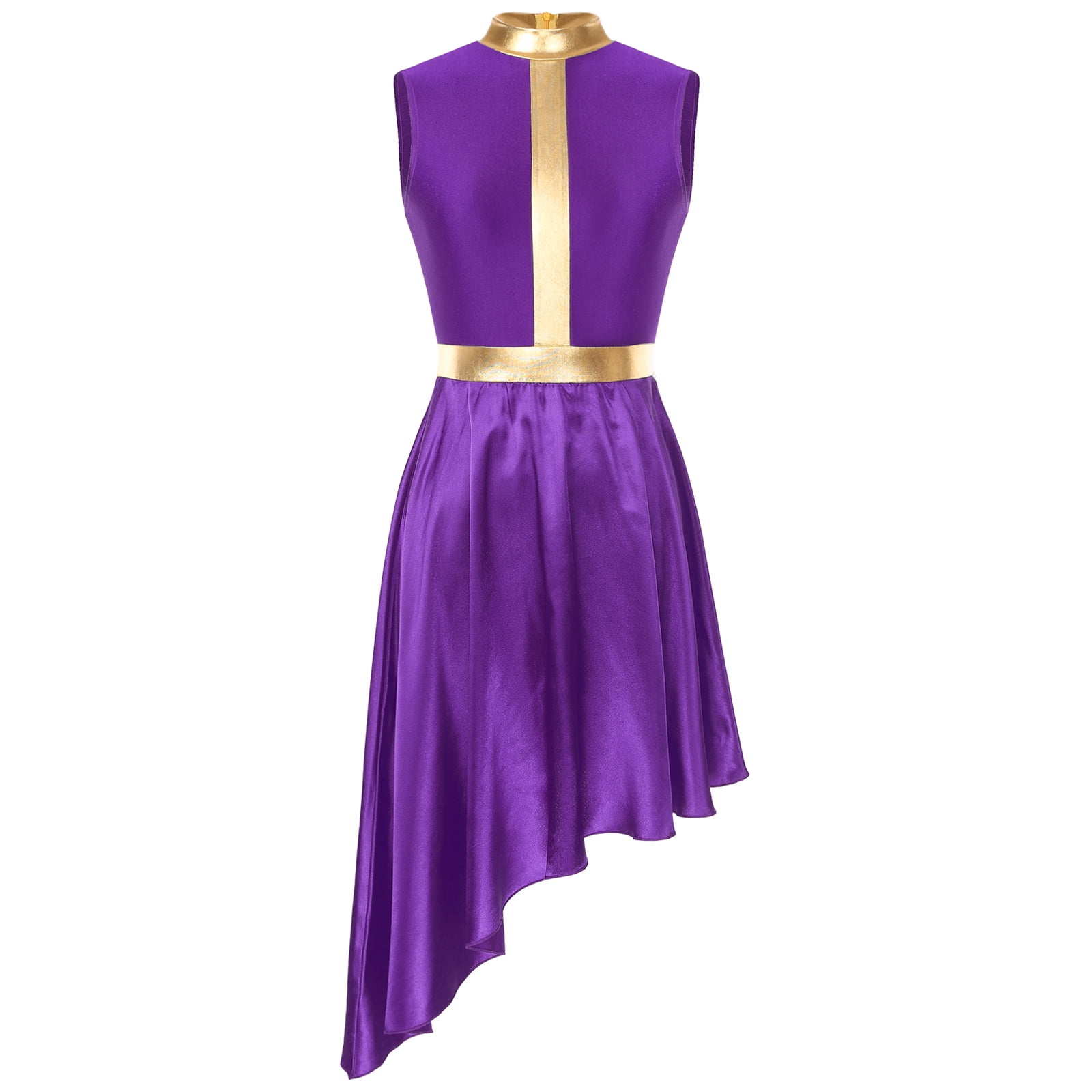 Alvivi Women Metallic Shiny Praise Dance Dresses Liturgical Dance ...