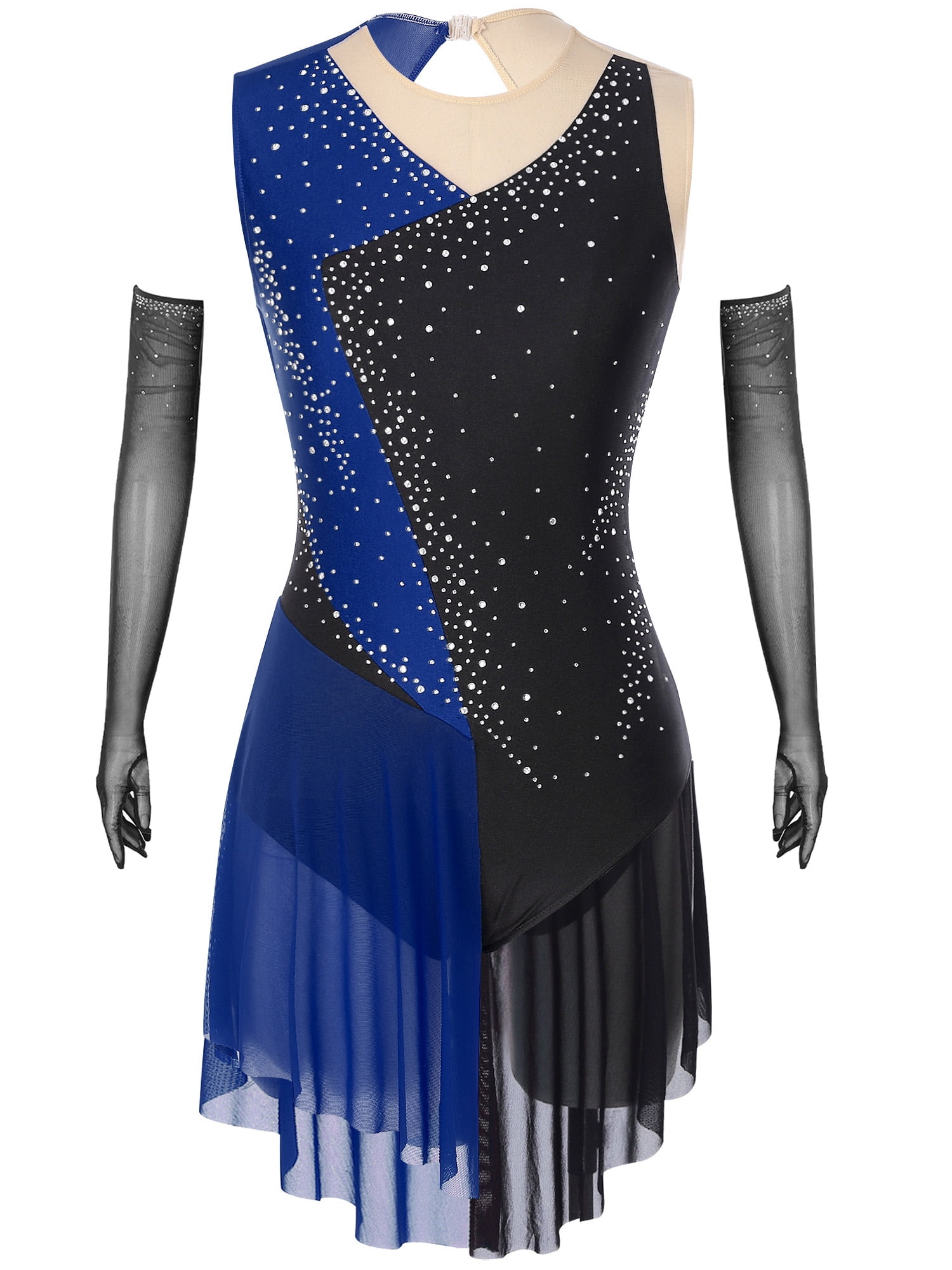 Alvivi Women Rhinestone Latin Tango Rumba Cha Cha Dance Dress ...