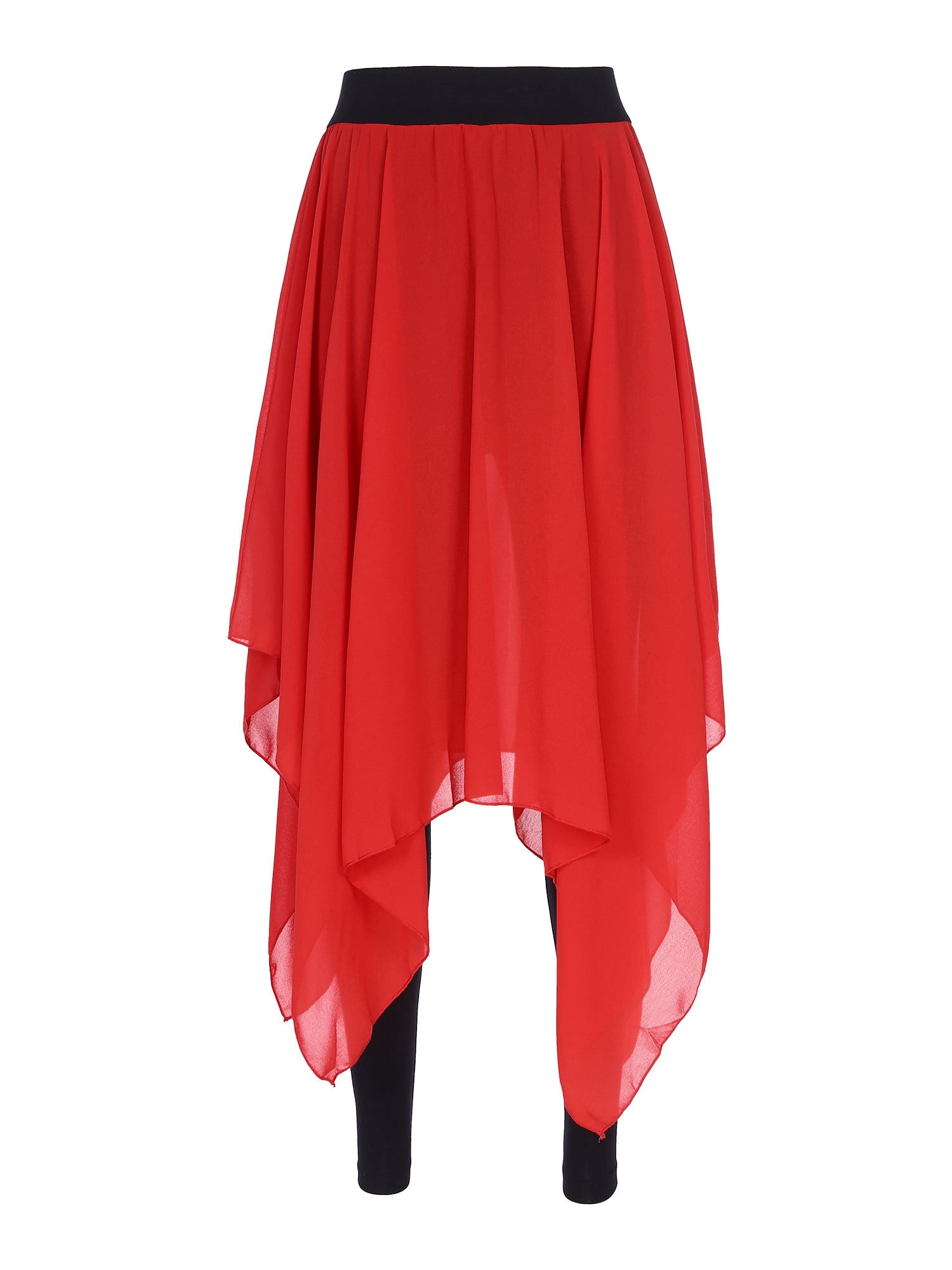 Alvivi Women's Belly Dance Costume Asymmetrical Hem Sheer Chiffon ...