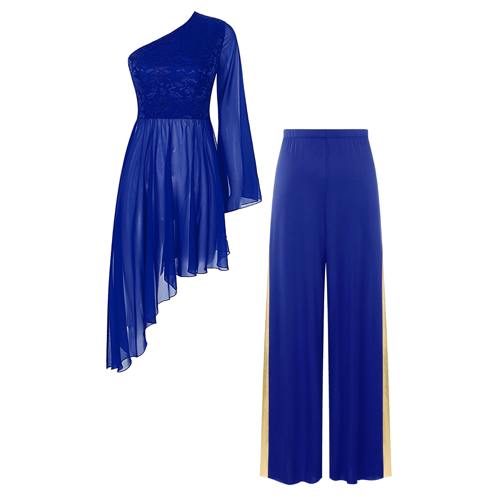 Alvivi Women's Flared Sleeve Liturgical Praise Dance Dress Worship ...