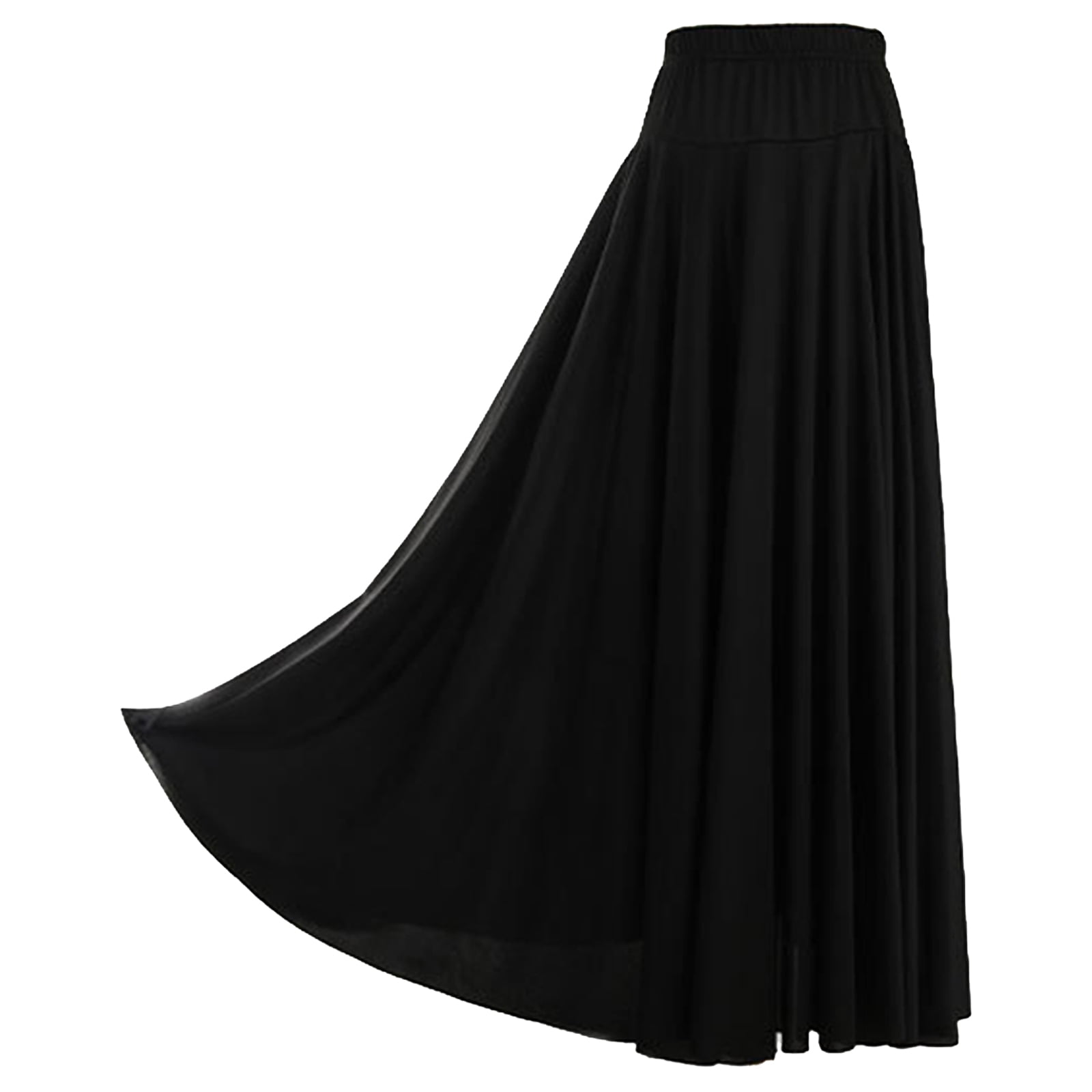 Alvivi Women's Lyrical Modern Dance Pleated Long Maxi Skirt Ballroom ...
