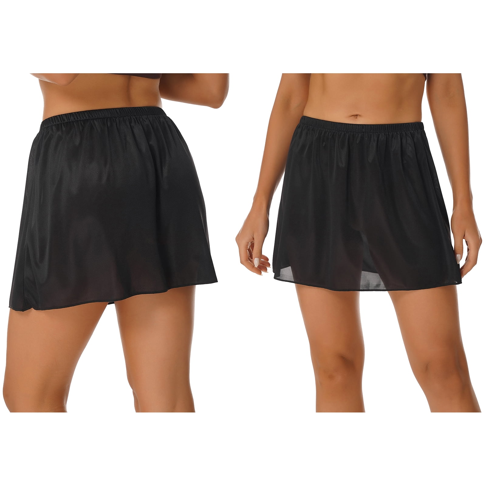 Alvivi Women's Satin Half Slip Smooth Long Underskirt Skirt Long Slips ...