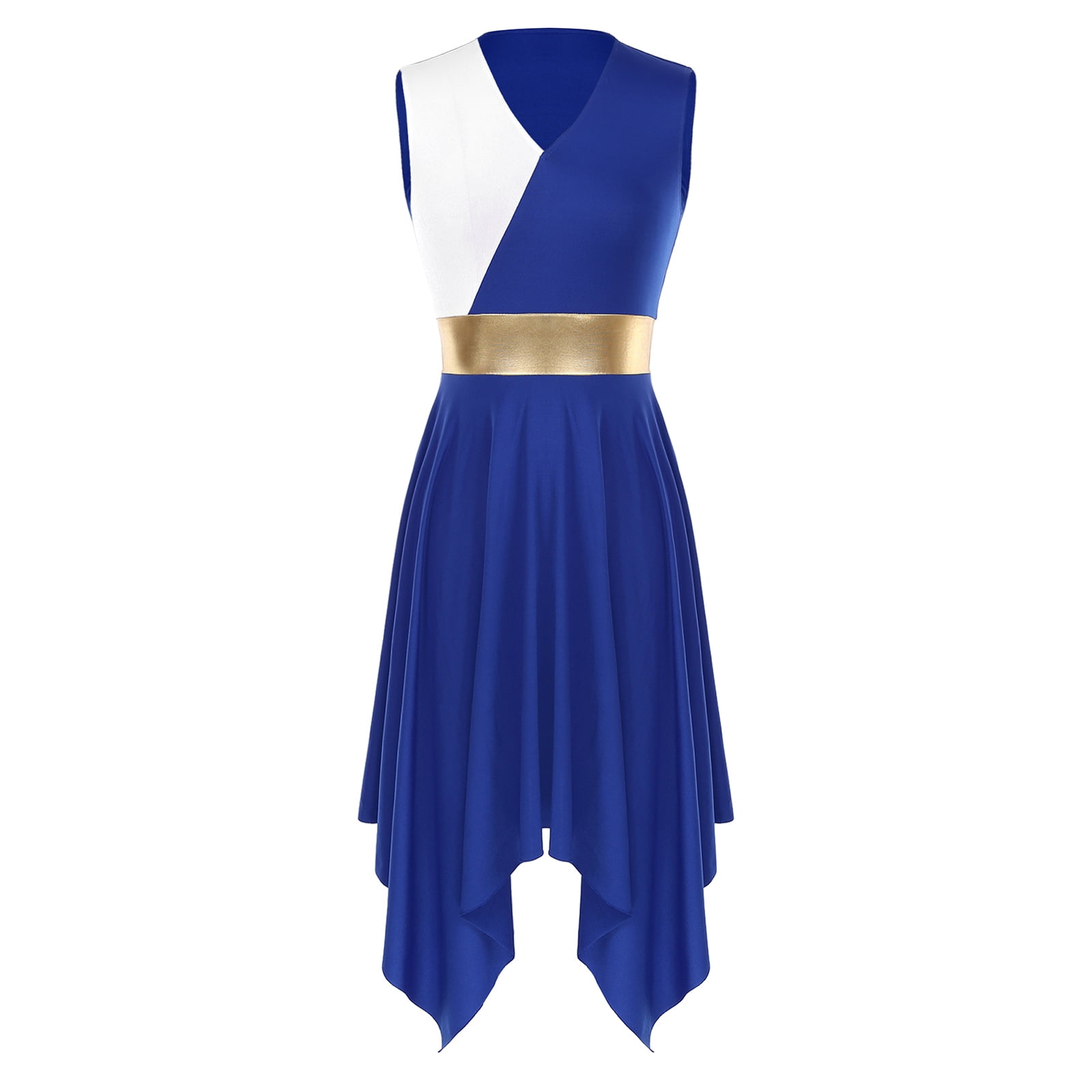 Alvivi Womens Liturgical Praise Dance Worship Irregular Hem Sleeveless ...