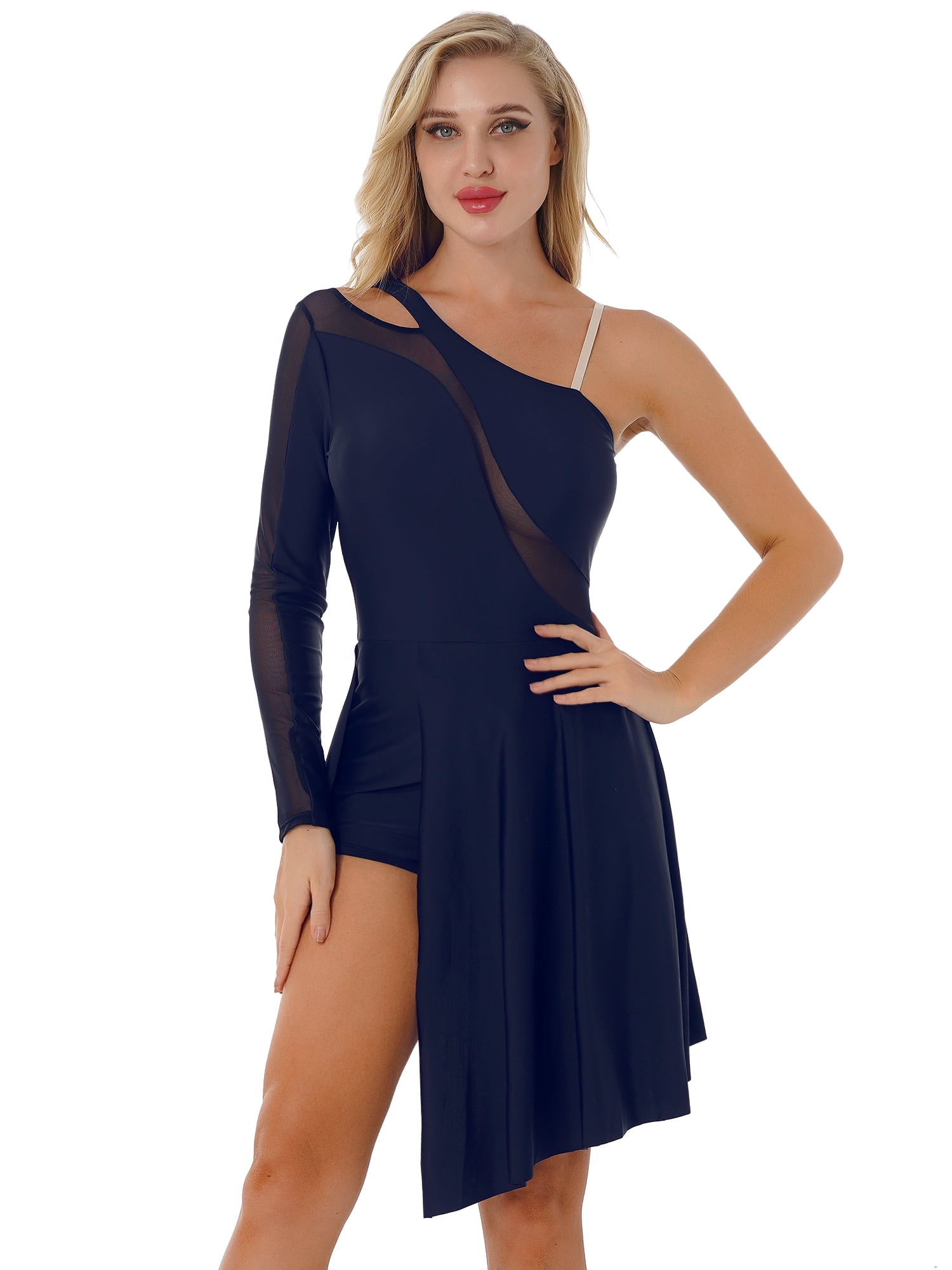 Alvivi Womens Sheer Lyrical Dance Flowy Dress Dancewear Costume Modern