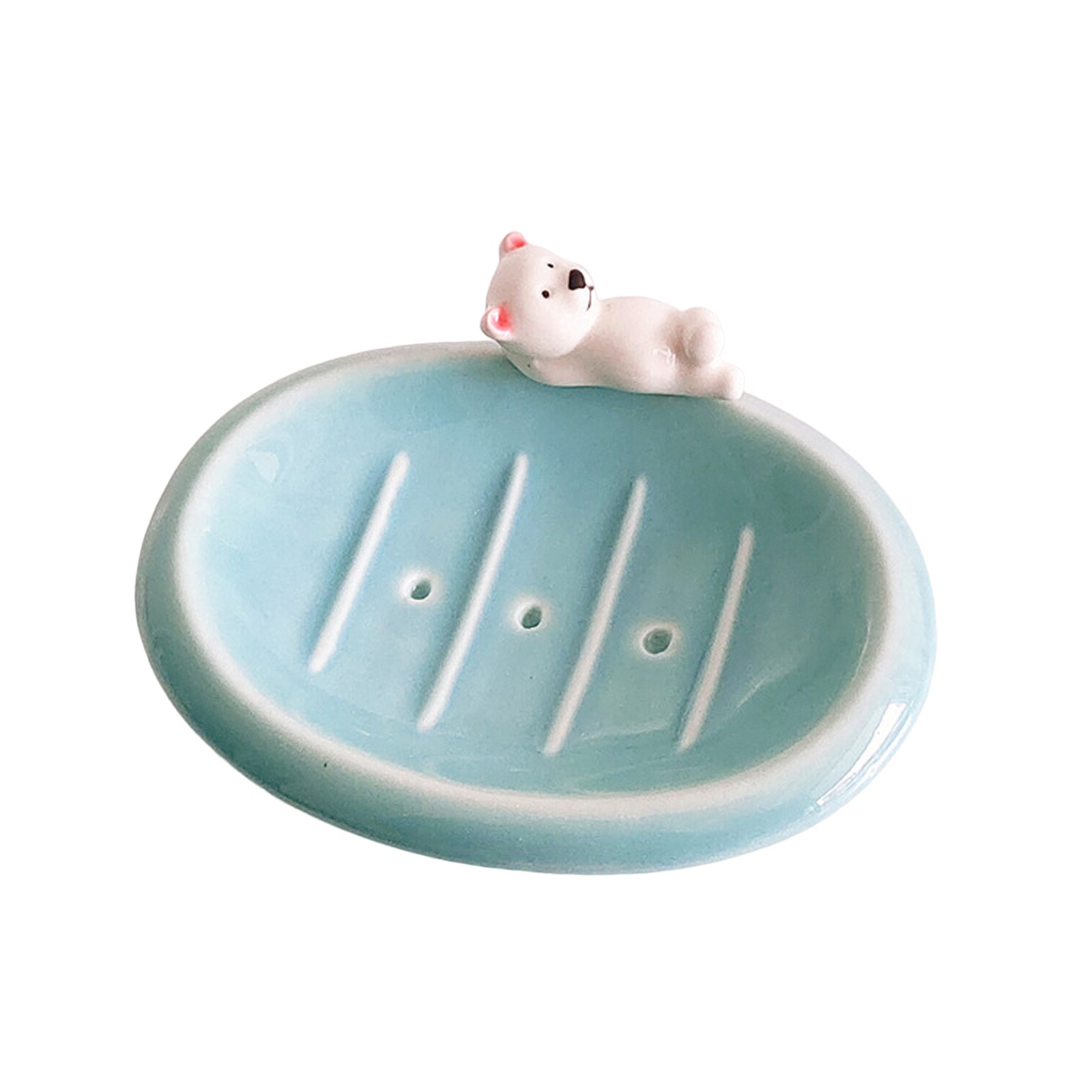 Alvkcefs Cute Ceramic Soap Box Creative Hotel Toilet High End Drain ...
