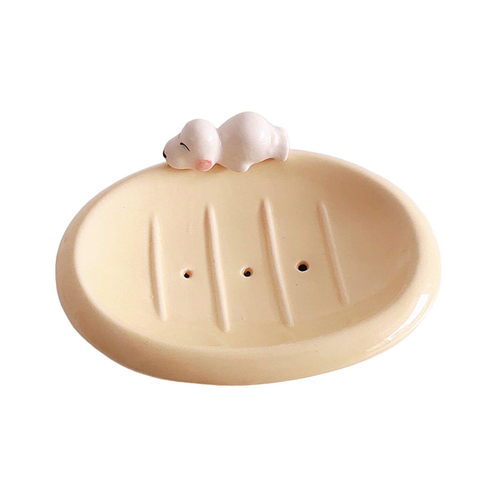 Alvkcefs Cute Ceramic Soap Box Creative Hotel Toilet High End Drain ...