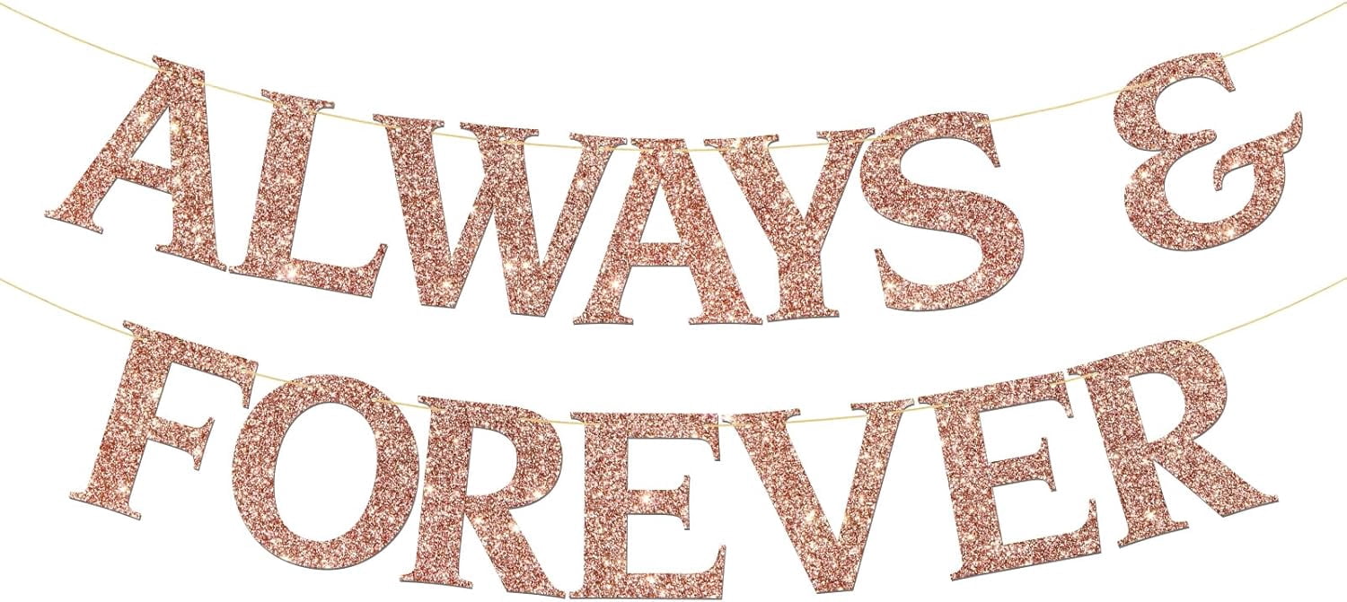 Alwa& Forever Banner - Better Together Wedding Anniversary Party Decor ...