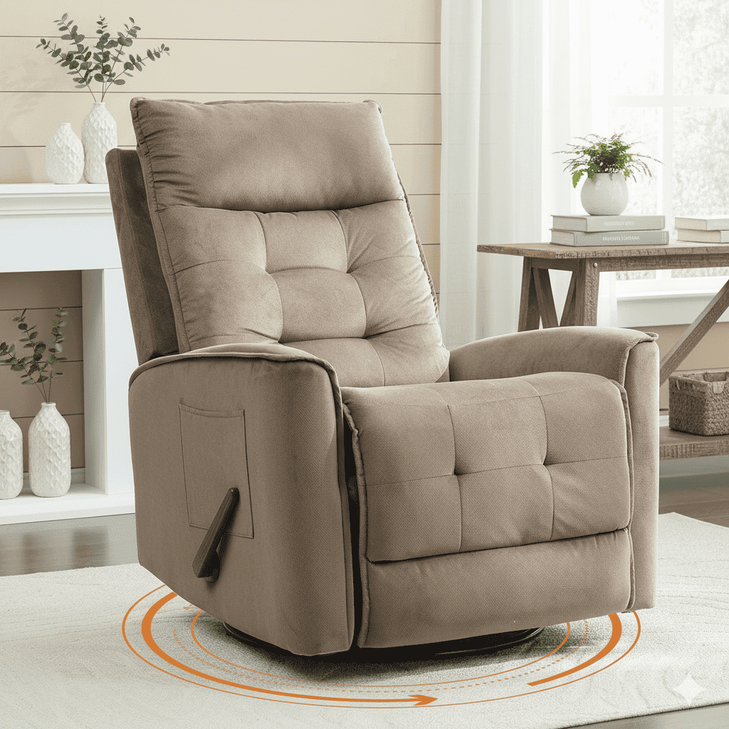 Swivel Rocker Recliner Chair for Adults, Glider Rocking Chair for ...