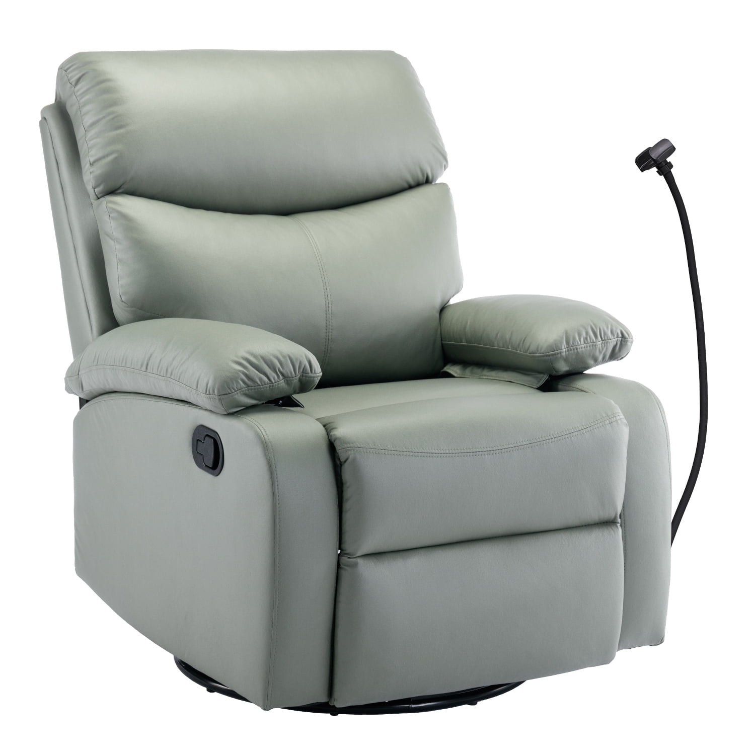 Alwalue Manual Swivel Glider Rocker Recliner Chairs with Tech Cloth ...