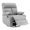Alwalue Light Gray Swivel Rocker Recliner Chair with Adjustable ...