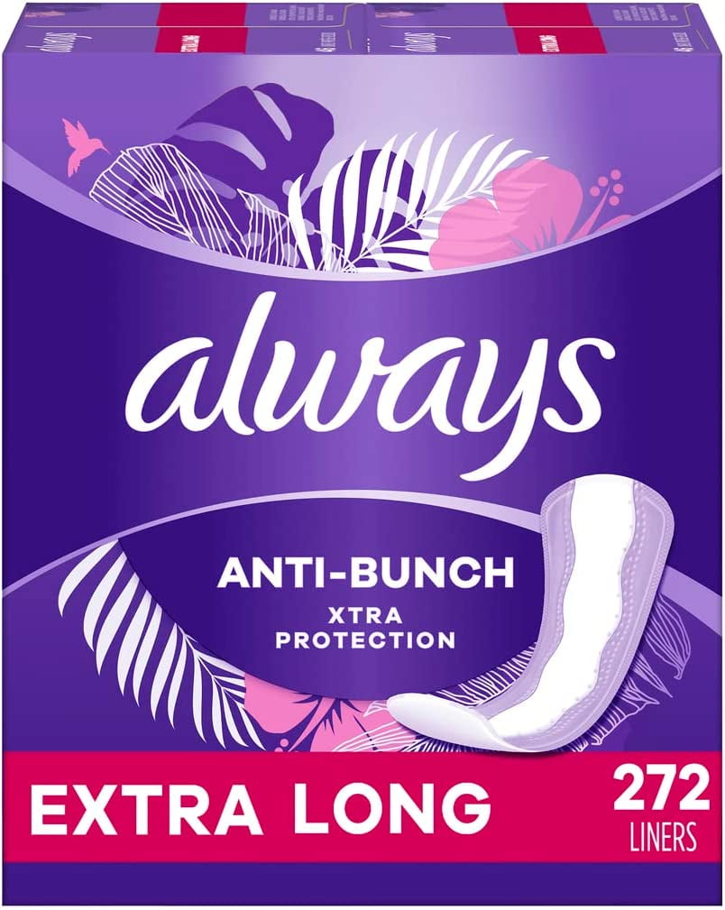 Always Anti-Bunch Xtra Protection, Panty Liners For Women, Extra Long ...