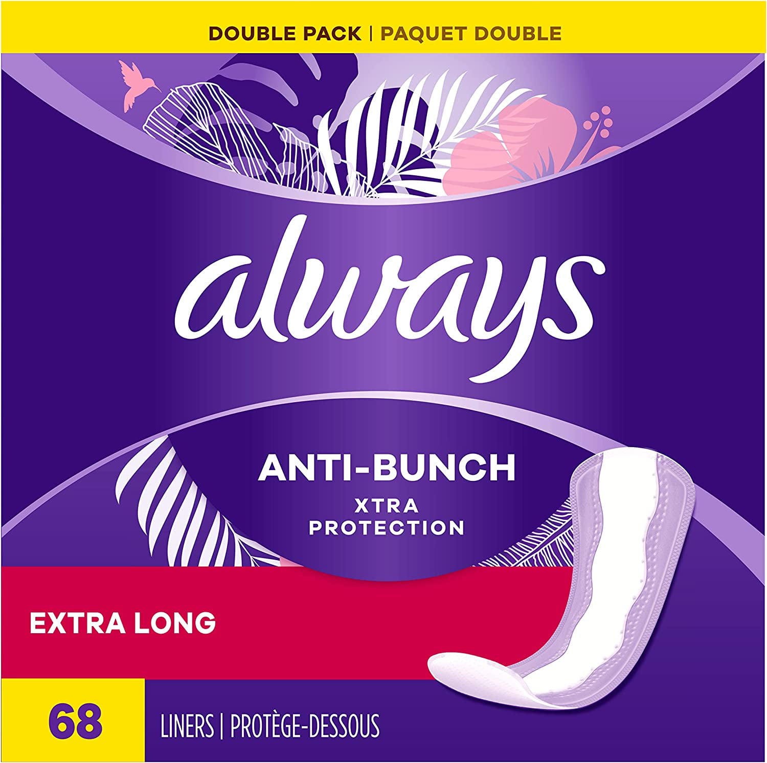 Always Daily Pantiliners, Xtra Protection Anti-Bunch, Extra Long ...