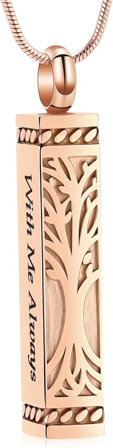 With Me Always - Bar Cremation Jewelry Tree of Life Urn Necklaces for ...