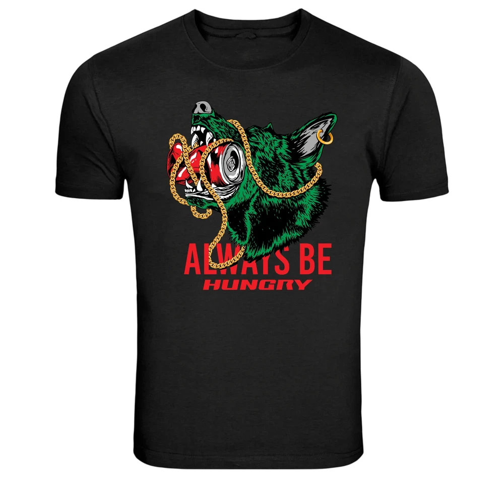 Always Be Hungry Wolf Soda Can Chain T-Shirt, for men & women, Size S ...