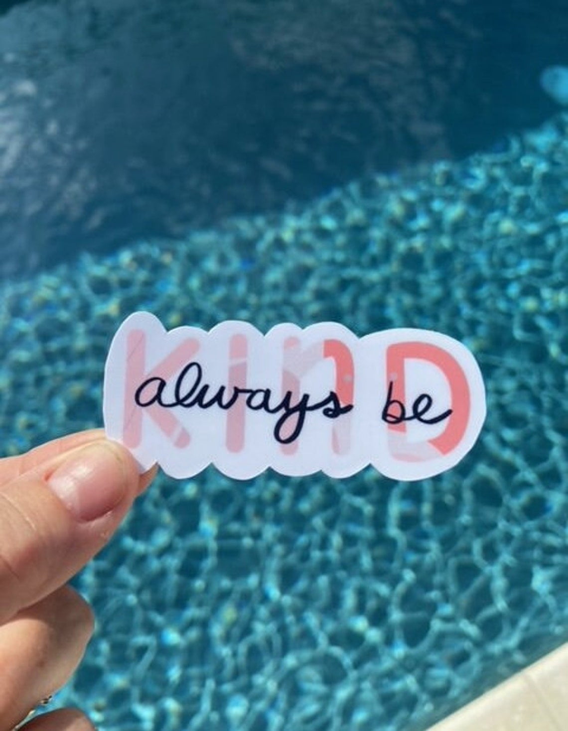Always Be Kind Pattern Waterbottle Die Cut Sticker - Walmart.com