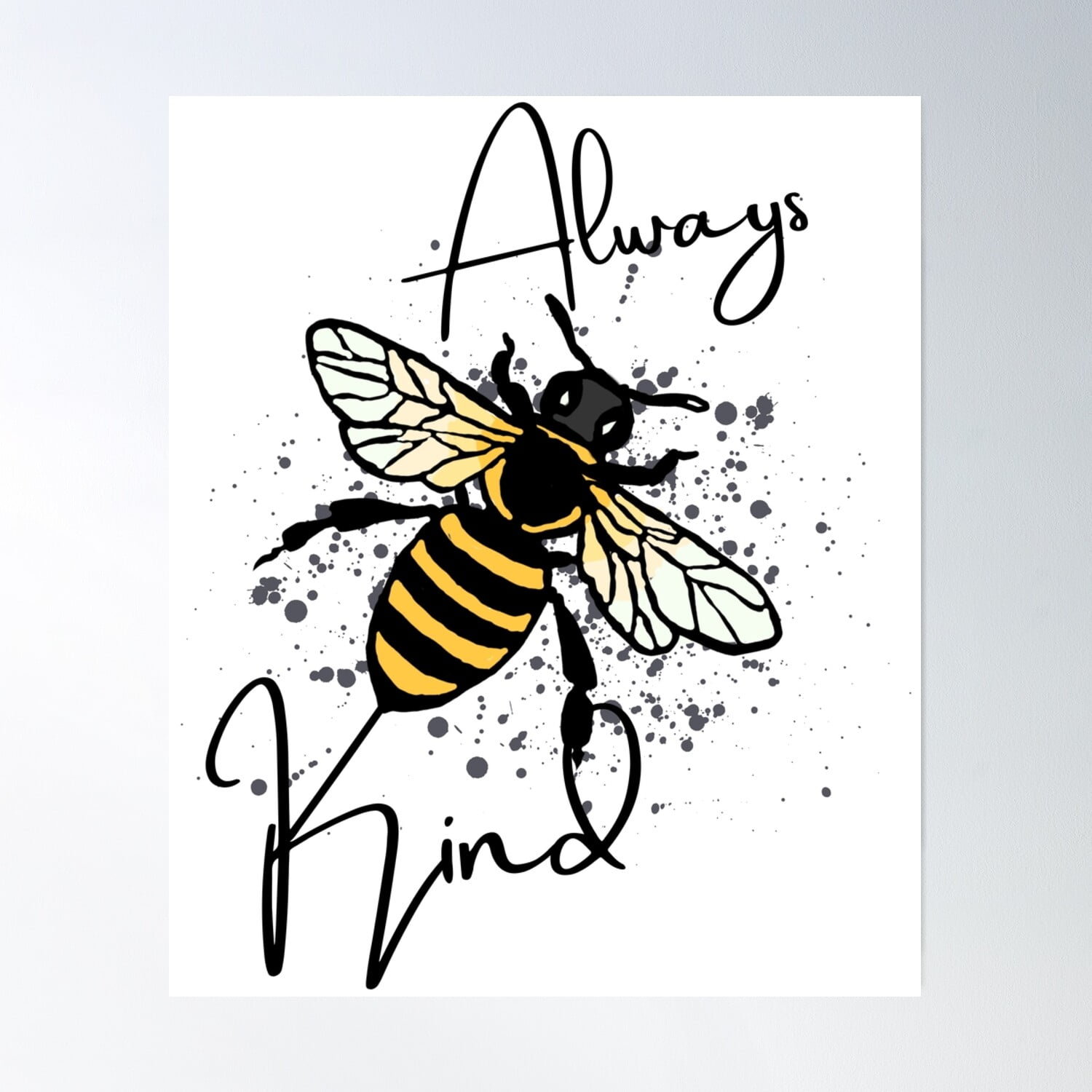 Always Be Kind Poster Wall Art, Modern Wall Decor, 12x18 UNFRAMED ...
