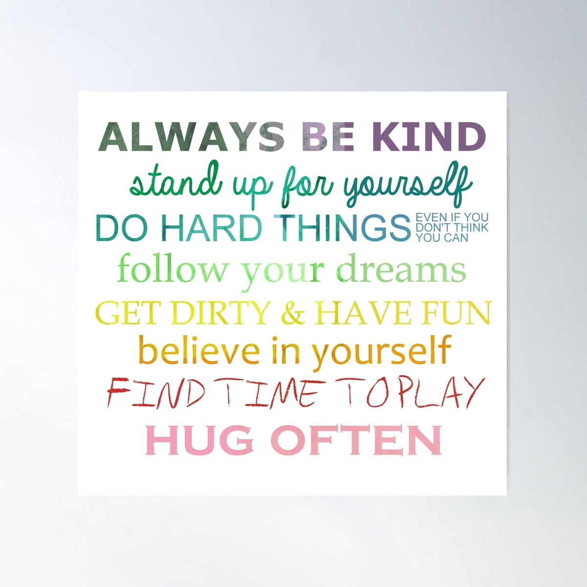 Always Be Kind Poster Wall Art, Modern Wall Decor For Living Room ...