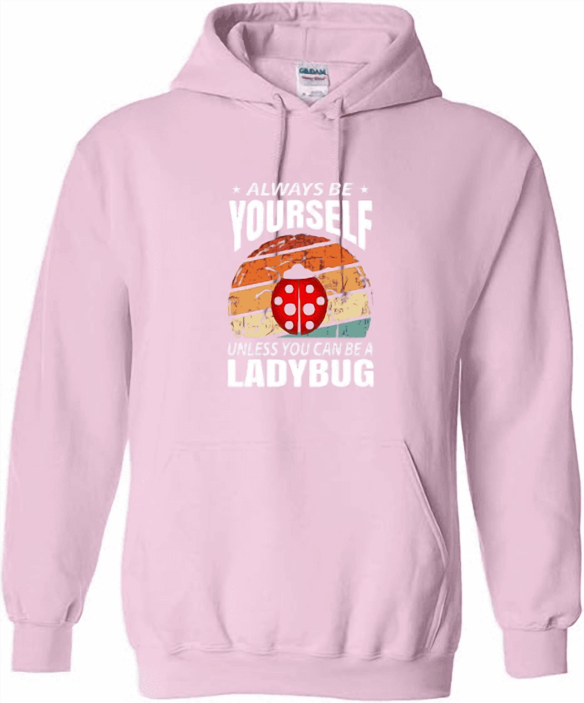 Always Be Kind with Retro Stripes and a Ladybug Nature Artwork Hoodie ...