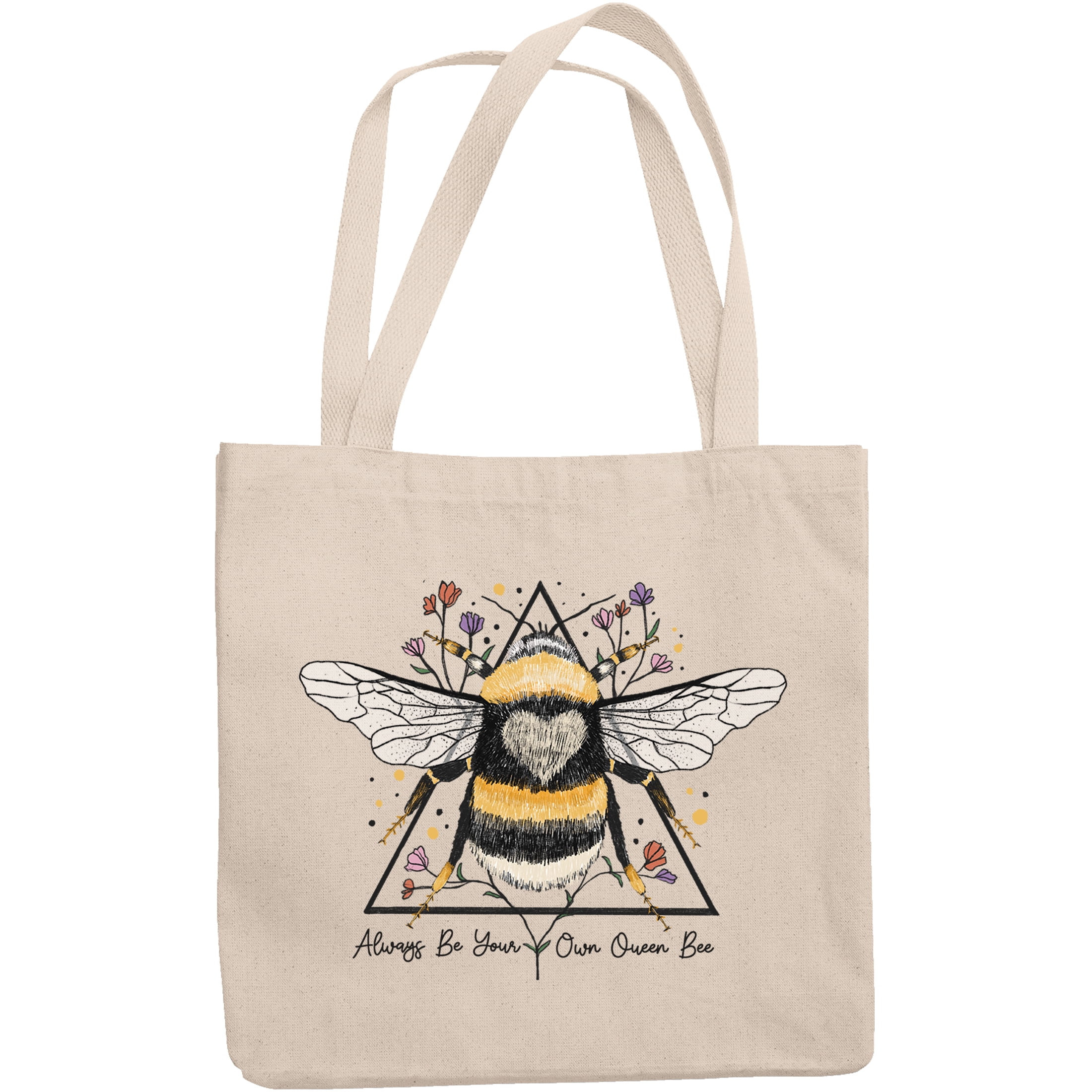 Always Be Your Own Queen Bee Art Merch Gift, 12oz Canvas Tote Bag ...