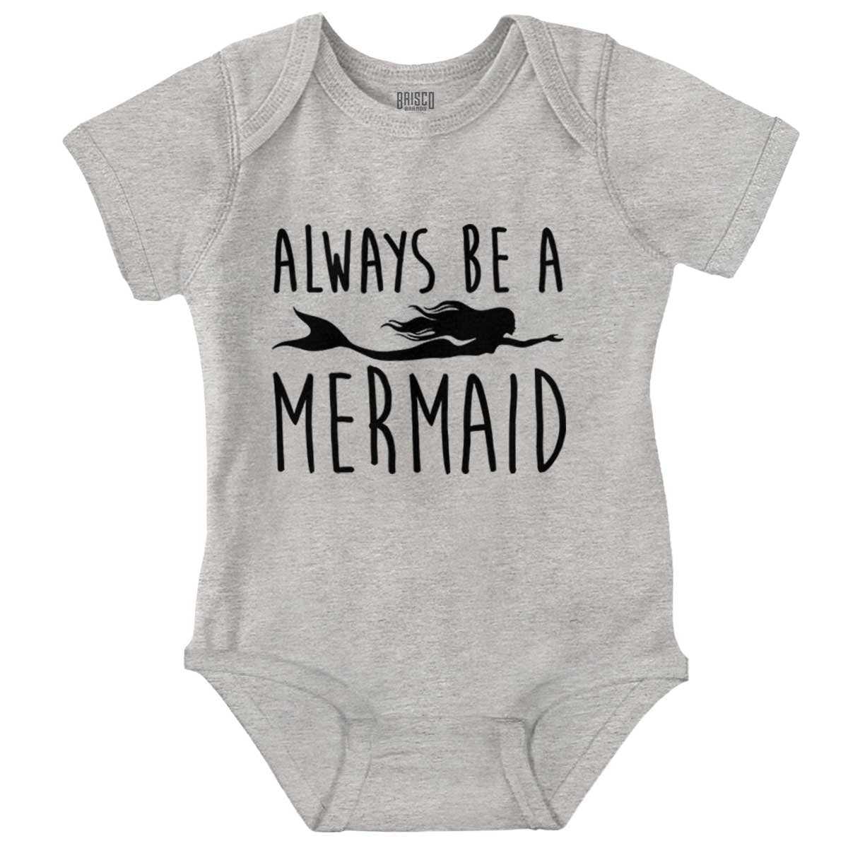 Always Be a Mermaid Cute Beach Day Bodysuit Jumper Girls Infant Baby ...