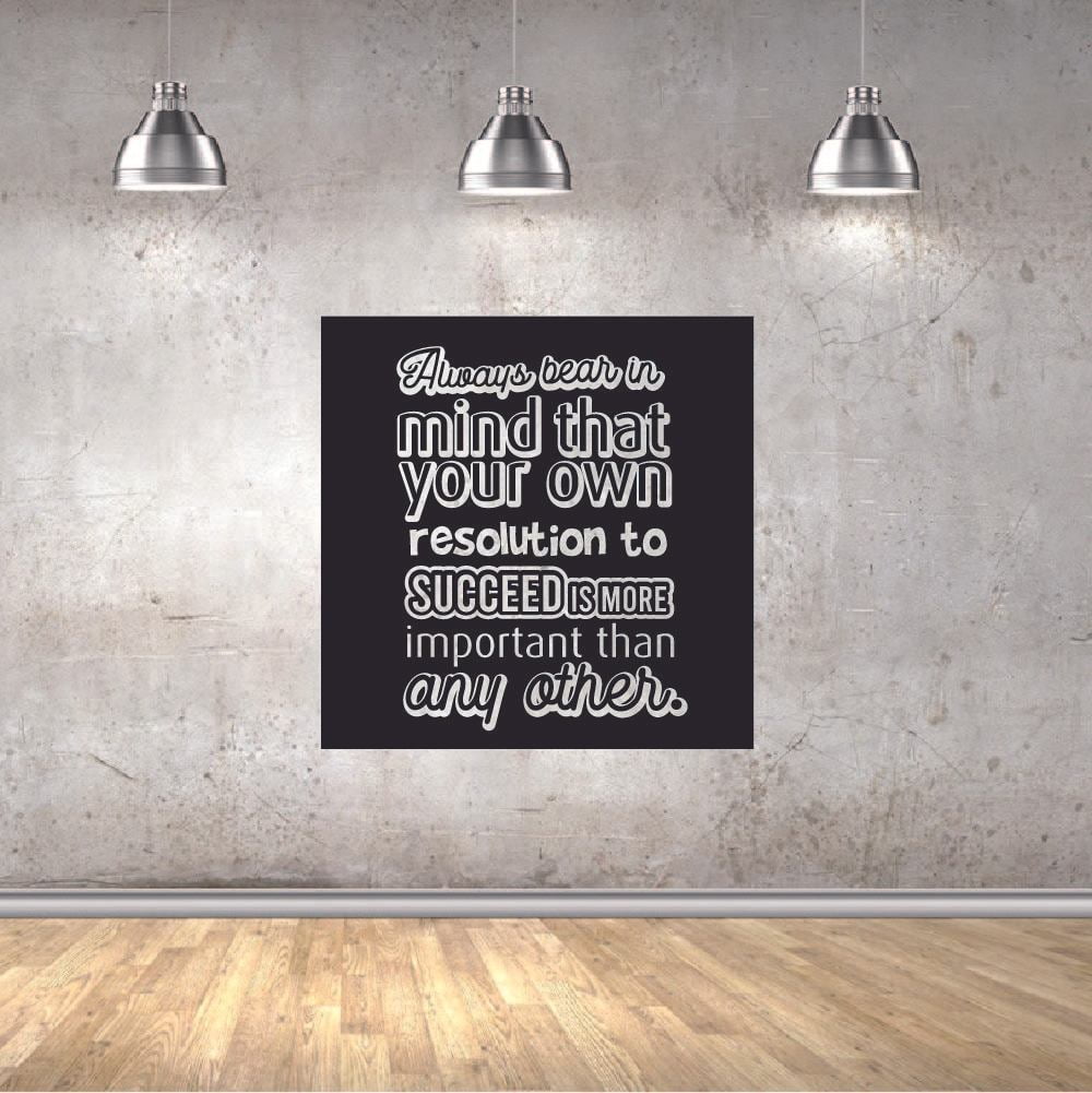 Always Bear In Mind That Your Own Resolution To Succeed Is More ...