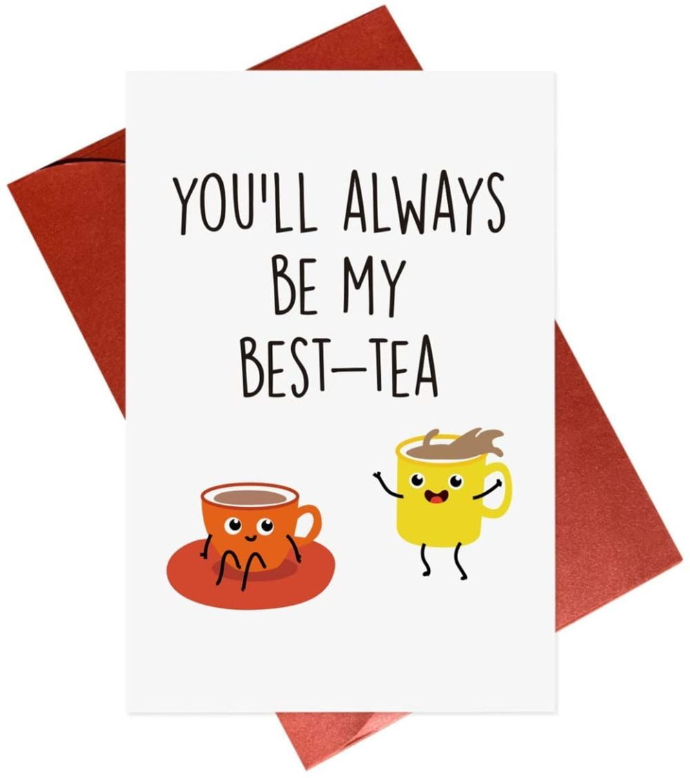 You'll Always Be My Best-Tea Card – Cute Coffee & Tea Cups Design ...