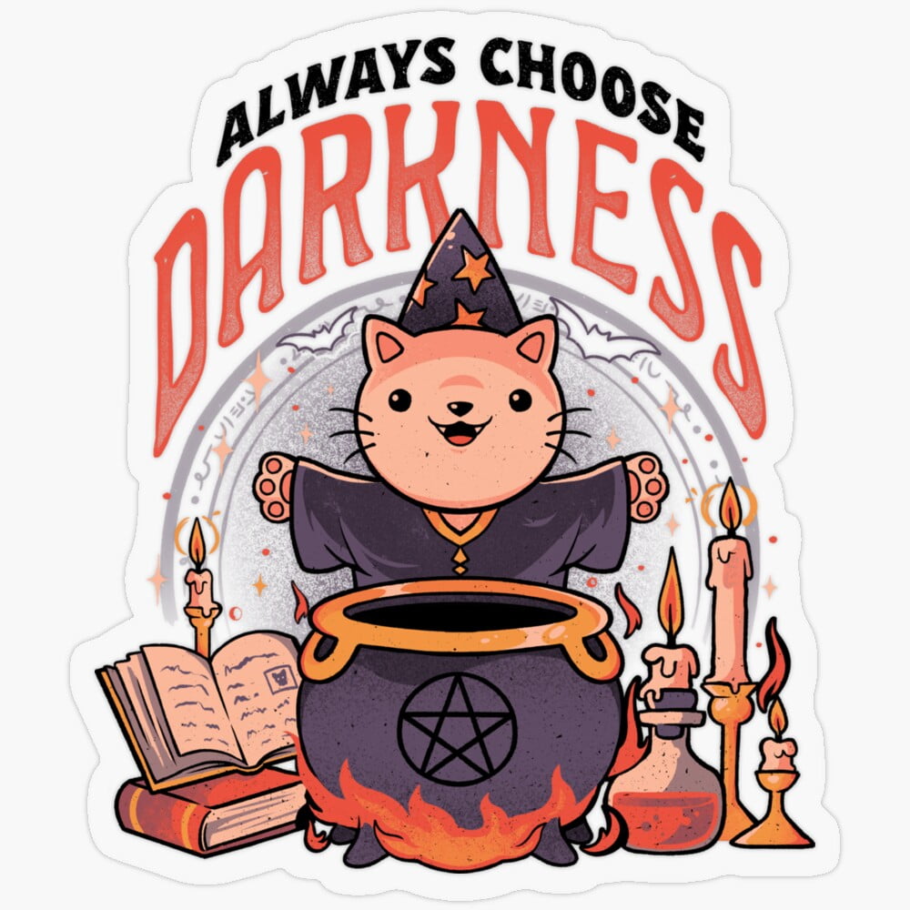 Always Choose Darkness - Dark Cute Cat Ritual Magic Goth Gift ...