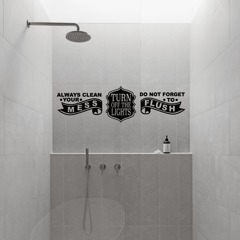 Always Clean Your Mess - Bathroom Rules Toilet Rules Vinyl Wall Art ...