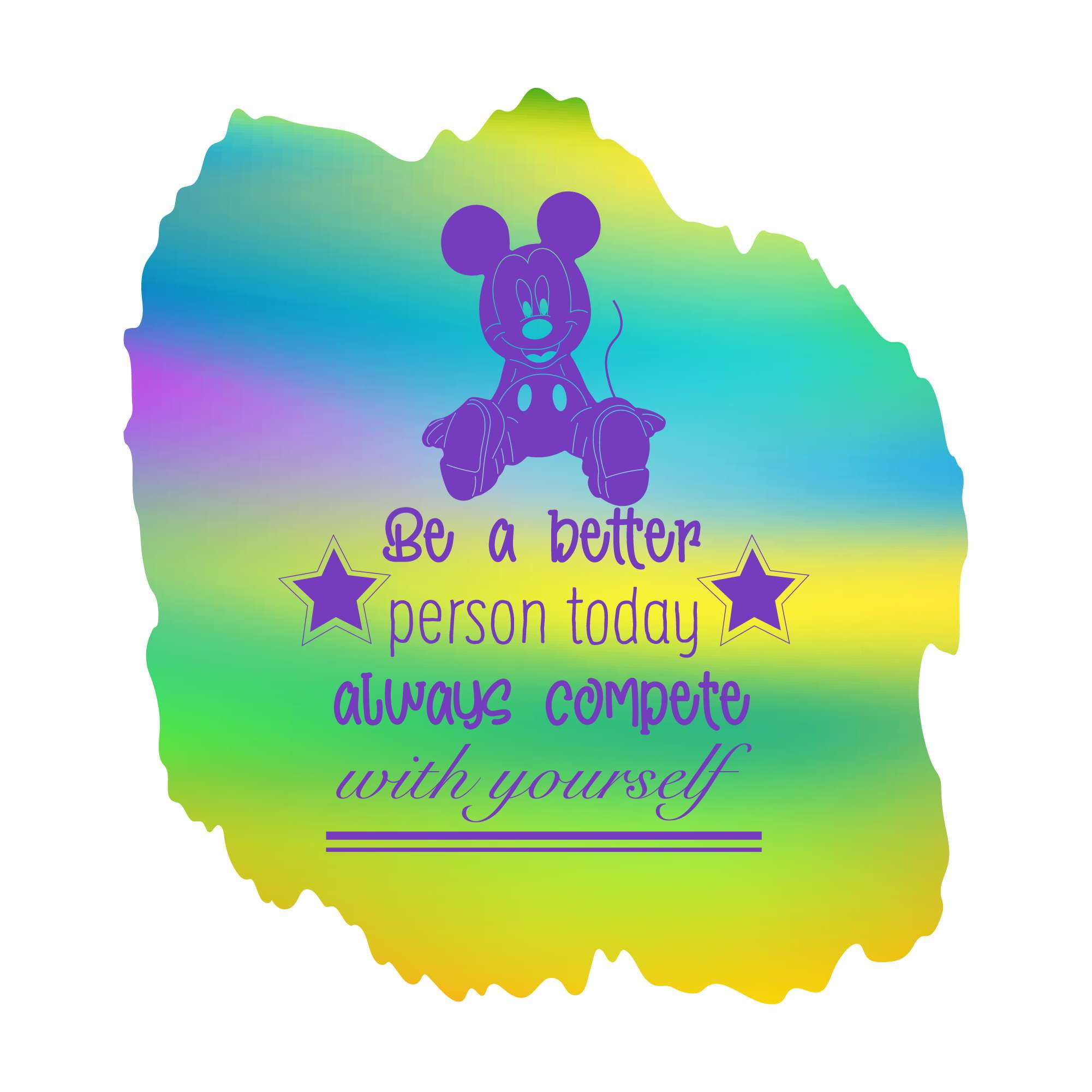 Always Compete With Yourself Be A Better Person Motivational Quote ...