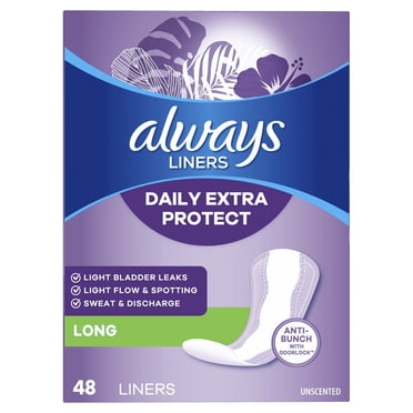 Equate Extra Protection Everyday Liners, Size Long (108 Count) HSA/FSA ...