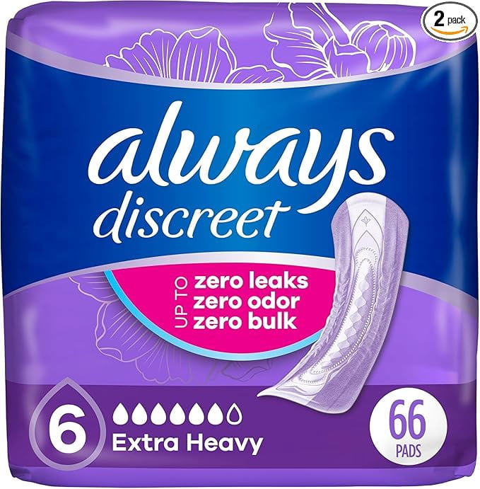 Always Discreet Adult Incontinence Pads for Women Extra Heavy ...