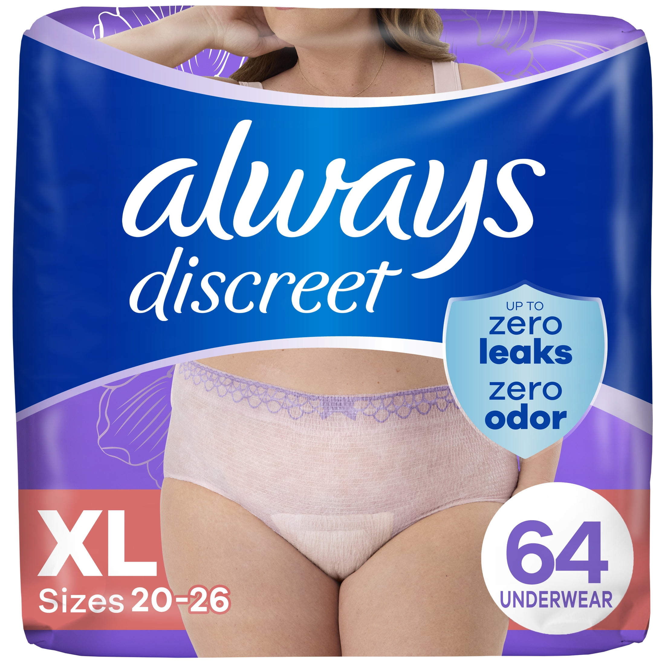 Always Discreet Adult Incontinence Underwear for Women and Postpartum ...