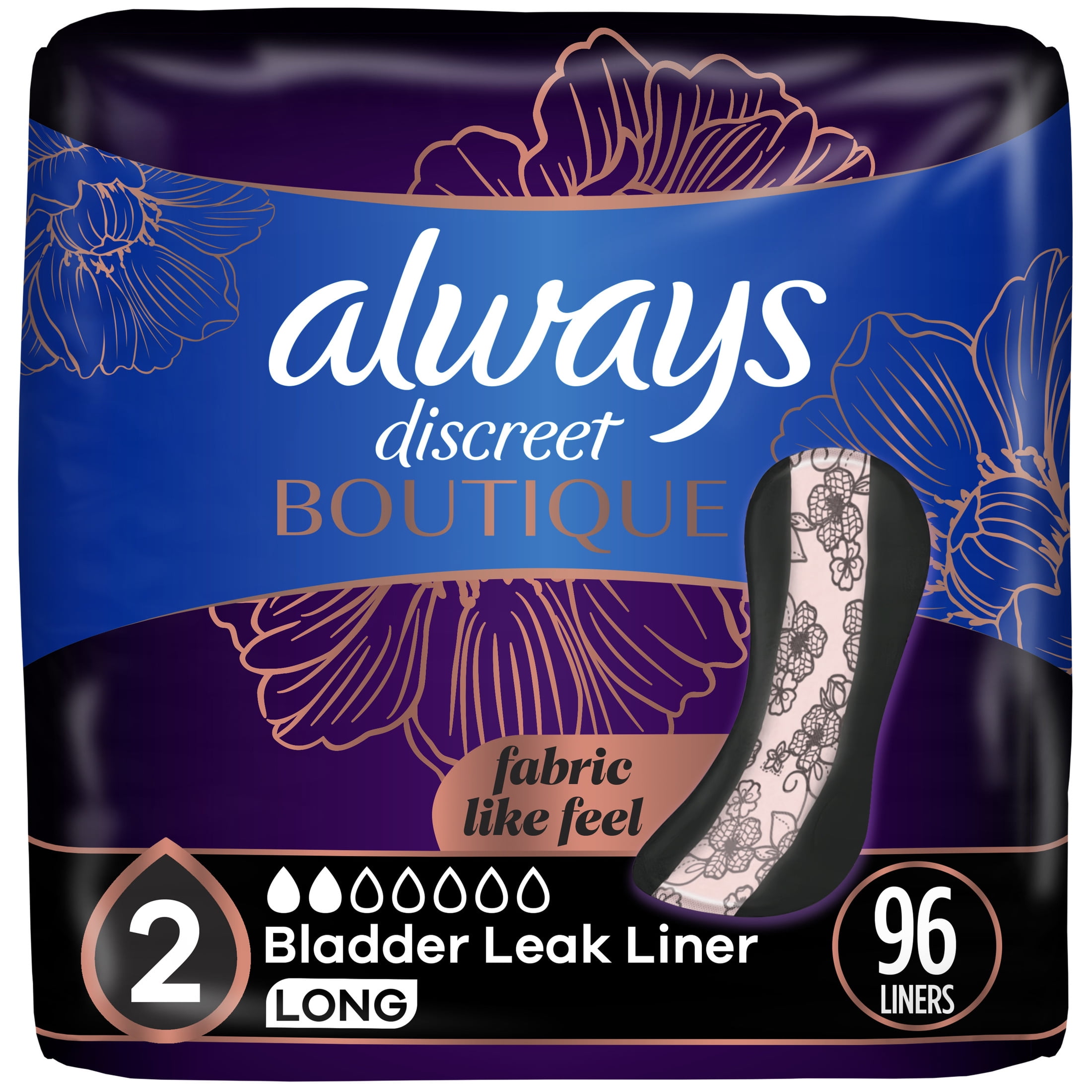 Always Discreet Boutique Feminine Incontinence Liners, Pantiliners ...