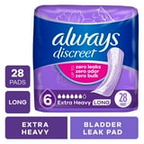 Always Discreet Adult Incontinence Pads for Women, Extra Heavy ...