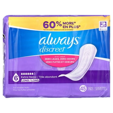 (2 pack) Always Discreet Incontinence Pads, Ultimate Extra Protect ...