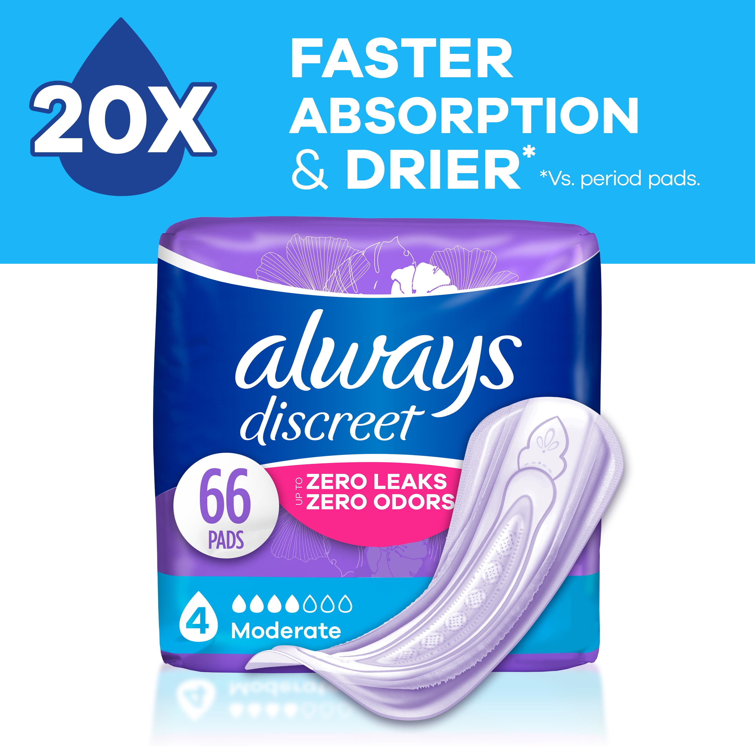 Always Discreet Pads in Always Discreet - Walmart.com