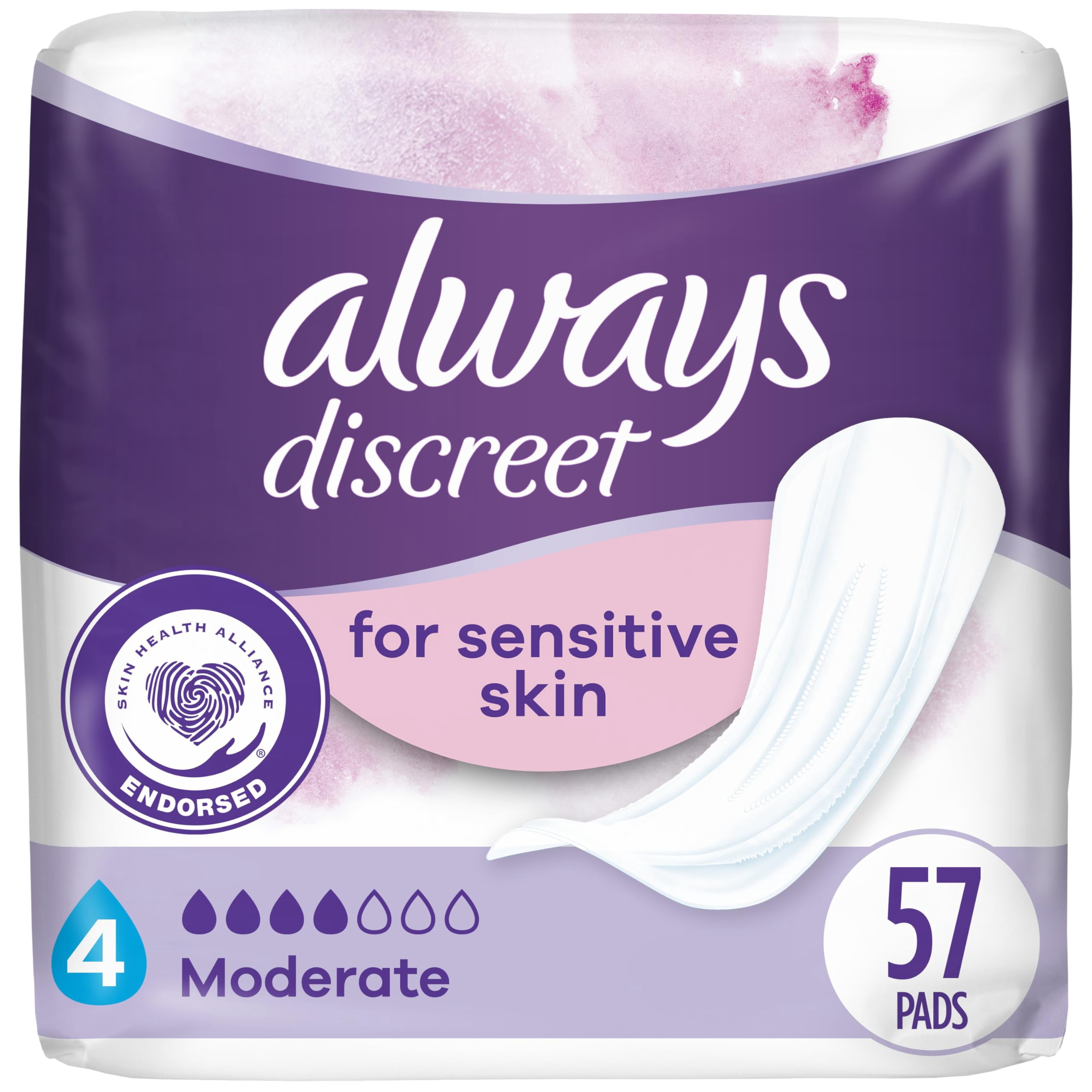 Always Discreet Incontinence Pads for Women with Bladder Leaks ...