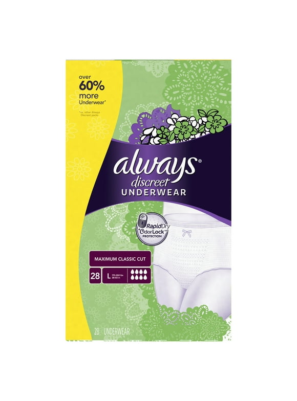 Always Discreet Underwear in Always Discreet - Walmart.com