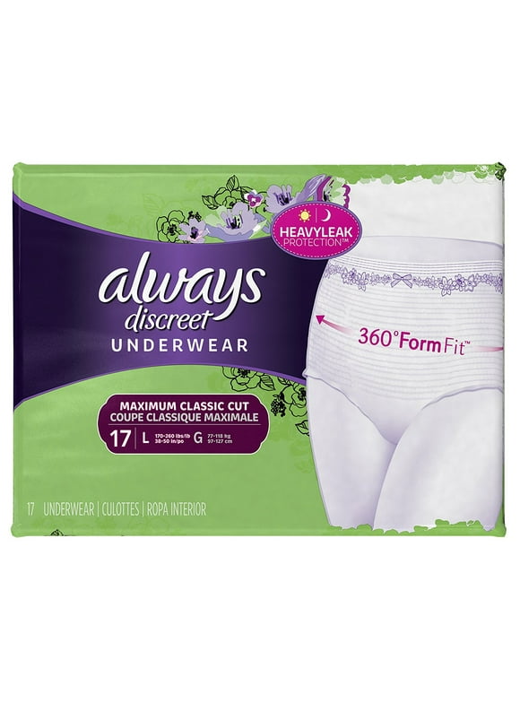 Always Discreet Underwear in Always Discreet - Walmart.com