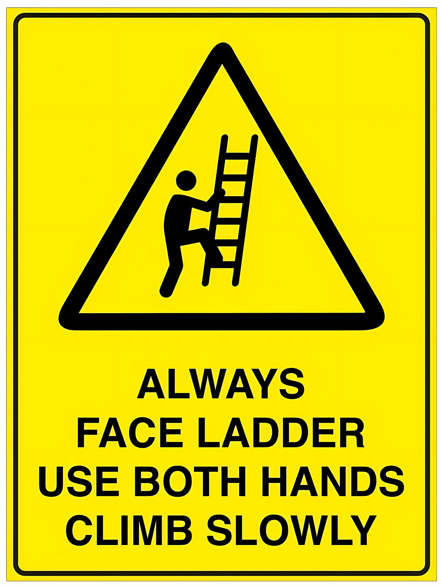 Always FACE Ladder Safety Sign - 8"x12" Workplace Metal Tin Sign, Use ...