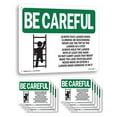 Always Face Ladder Safety With Symbol OSHA Be Careful Rigid Plastic ...