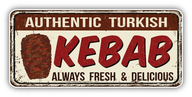 Always Fresh Kebab Retro Grunge Sticker Phone Decal Water Bottle ...