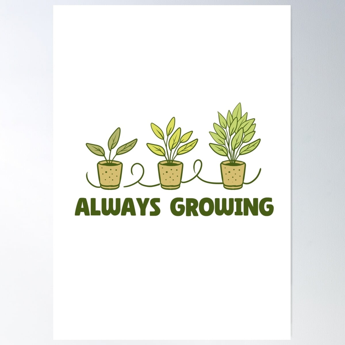 Always Growing - Planting Poster Wall Art, Modern Wall Decor For Living ...