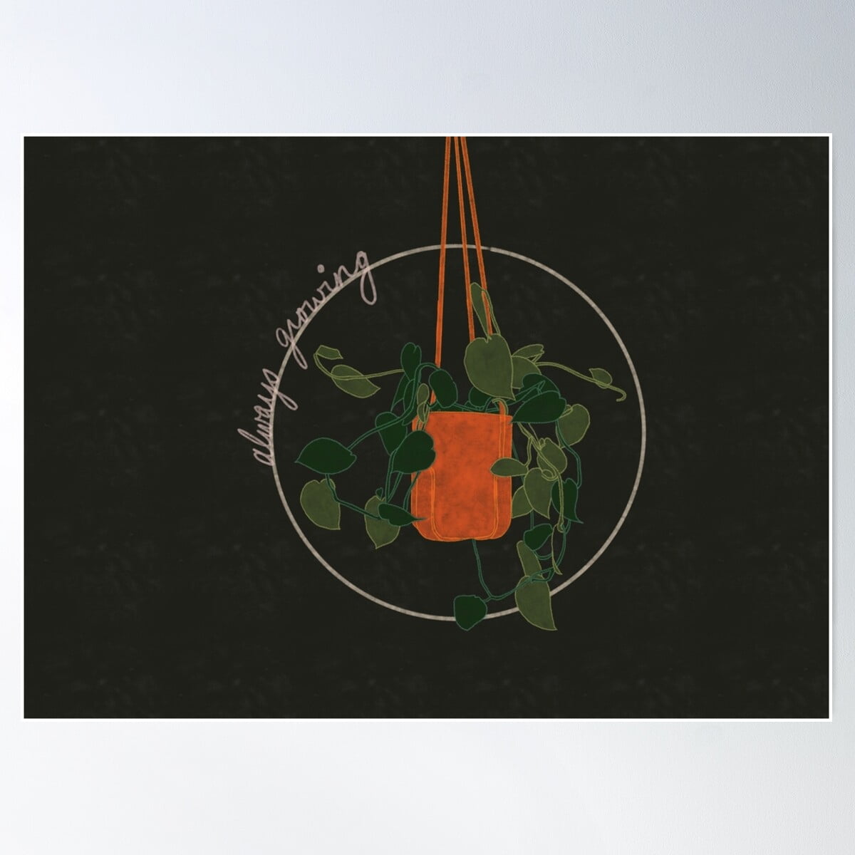 Always Growing Poster Wall Art, Modern Wall Decor For Living Room ...