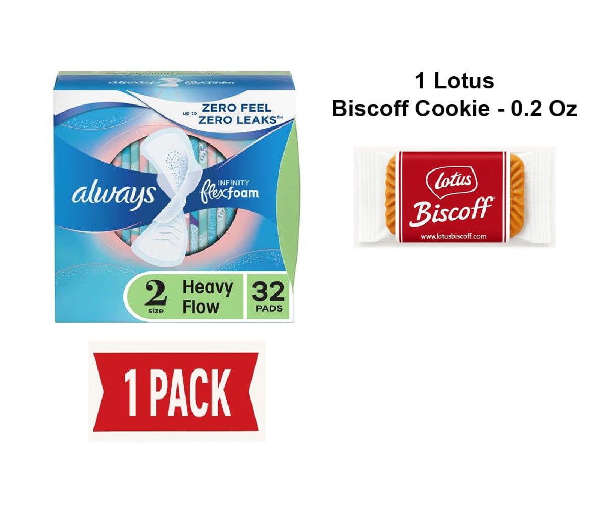 Always Infinity Feminine Pads For Women, Size 2 Heavy Flow Absorbency ...