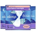 Always Infinity Size 5 Extra Heavy Overnight Feminine Pads with Wings ...