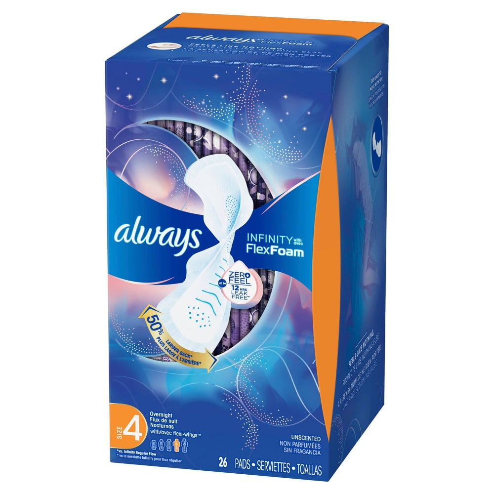 Always Infinity Flexfoam Maxi Pads (Pack of 48) - Walmart.com