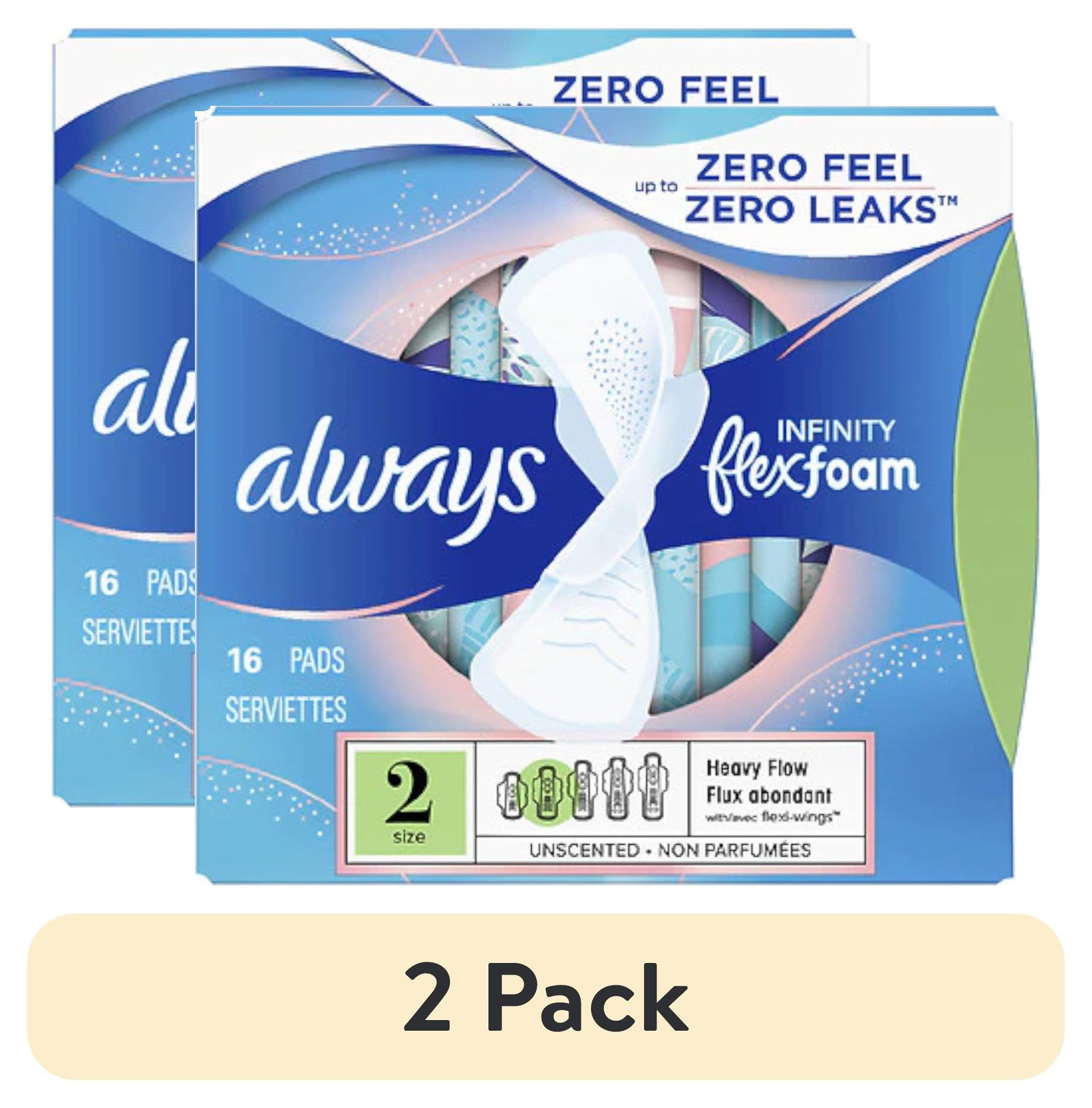 (2 pack) Always Infinity Heavy Flow Pads With Revolutionary Wings - 16 ...