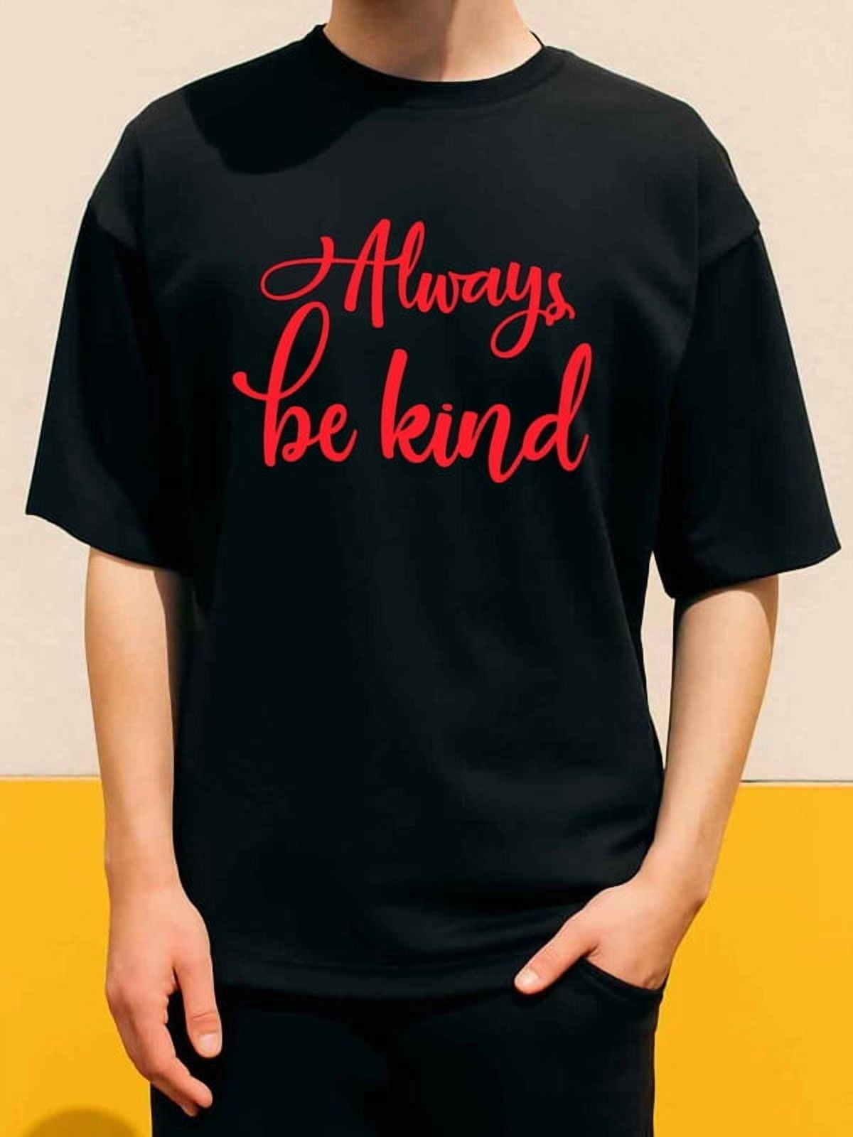 Always Be Kind Christmas t shirts t-shirts men's 180G 100% Cotton black ...